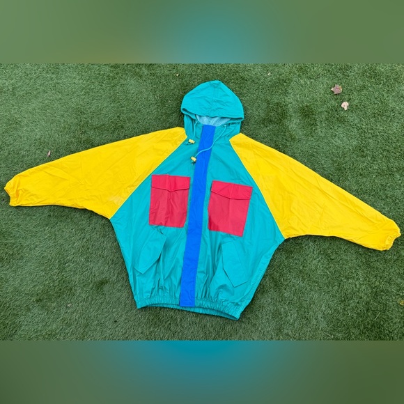 Pappagallo | Jackets & Coats | Vintage Pappagallo Color Block Rain ...